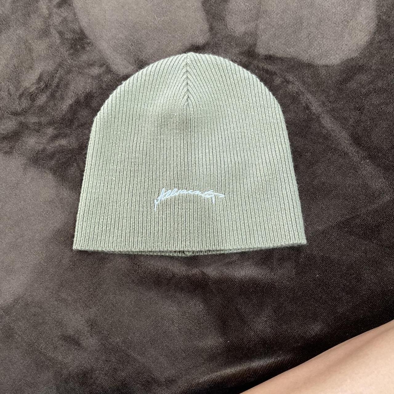 All saints Embroidered Script Logo Beanie DUSTY... - Depop