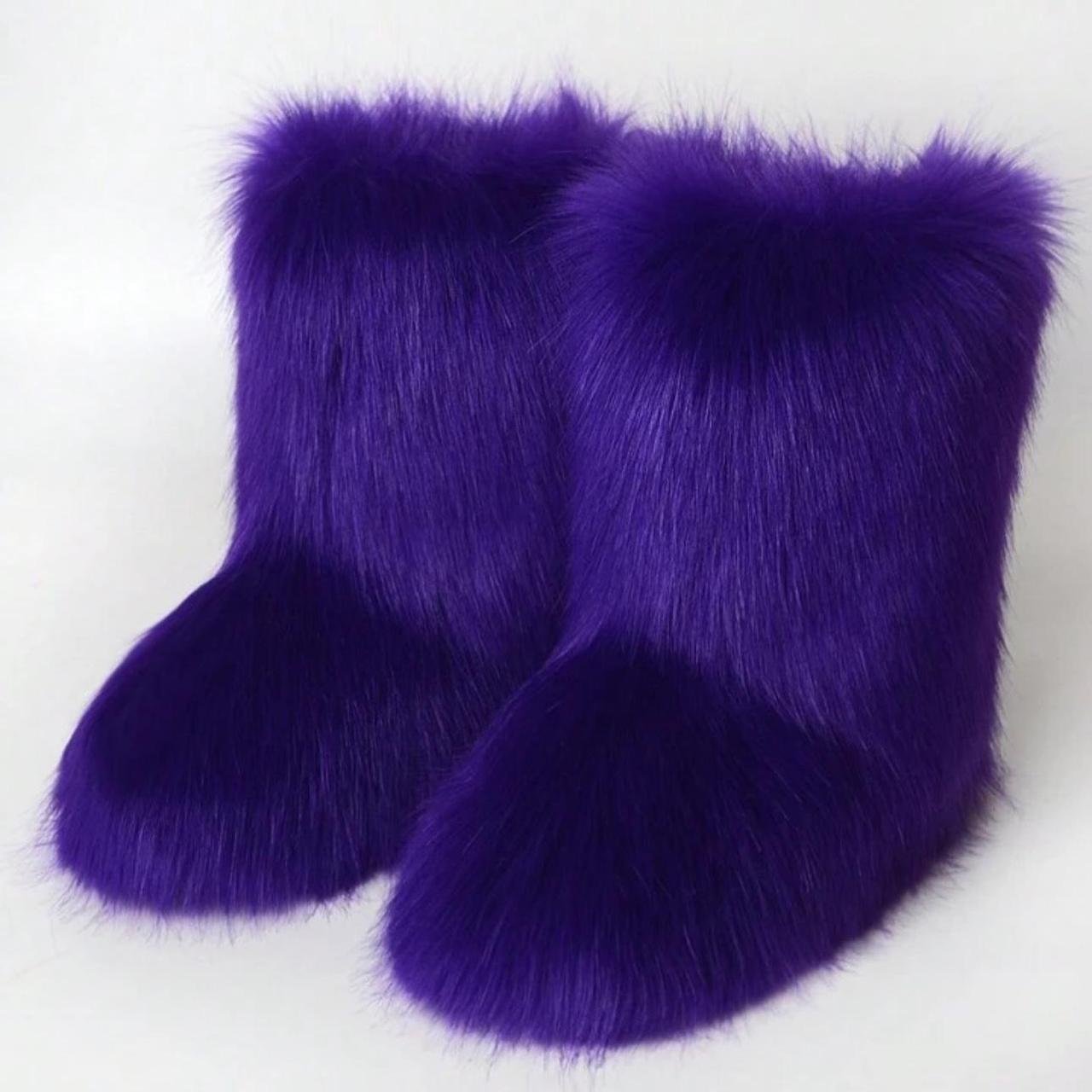 Women's Mid-calf Warm Anti-slip Boots Slip on faux... - Depop