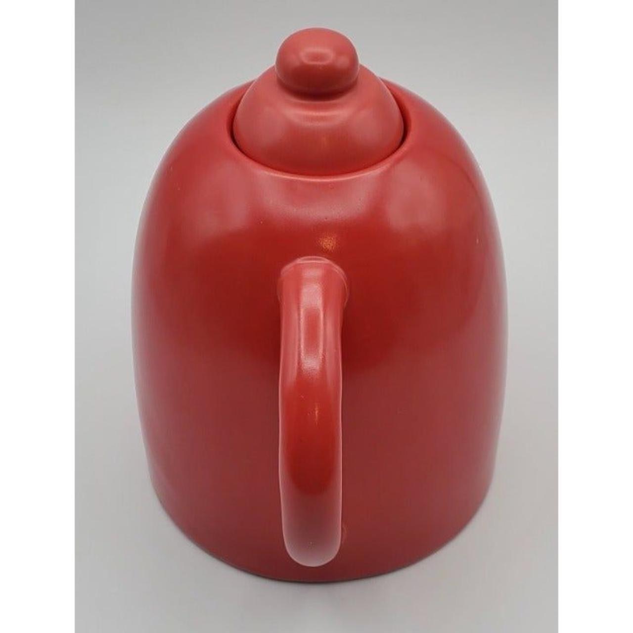 MSRF Inc Design Studio Tea Pot Pitcher Coral Ceramic... - Depop