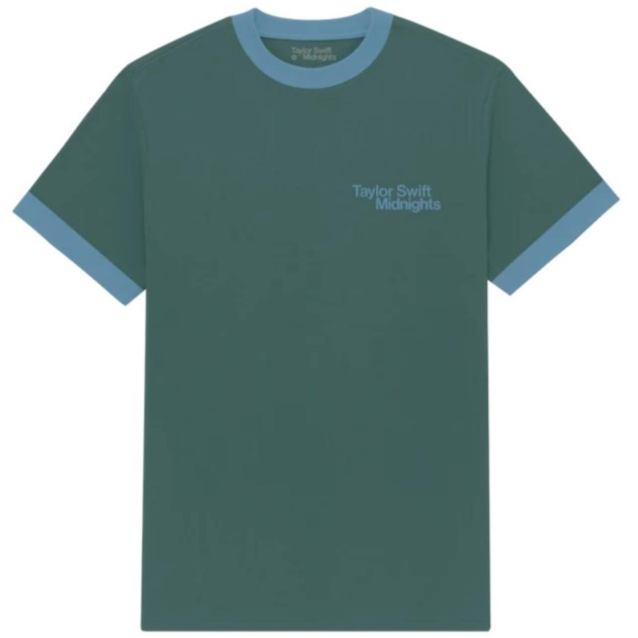 Taylor Swift Midnights Green Ringer T-Shirt L/Large... - Depop