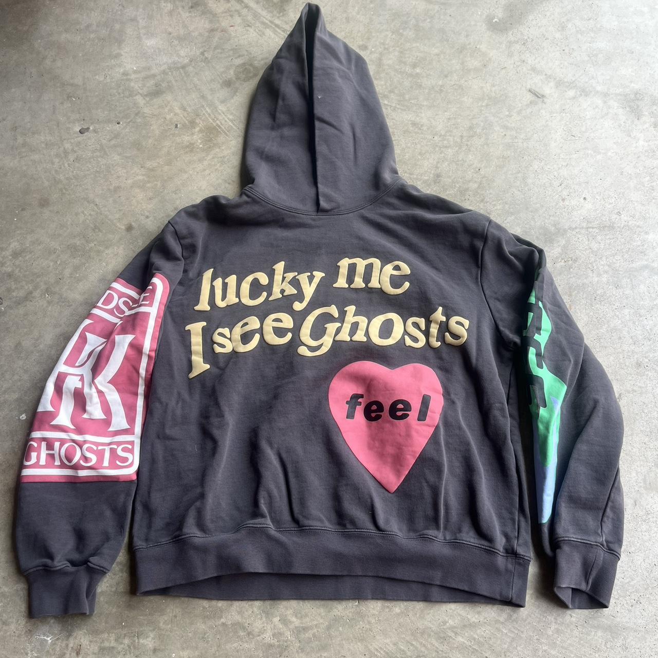 🖤Lucky me I see ghost hoodie Kanye west merchandise... | Depop