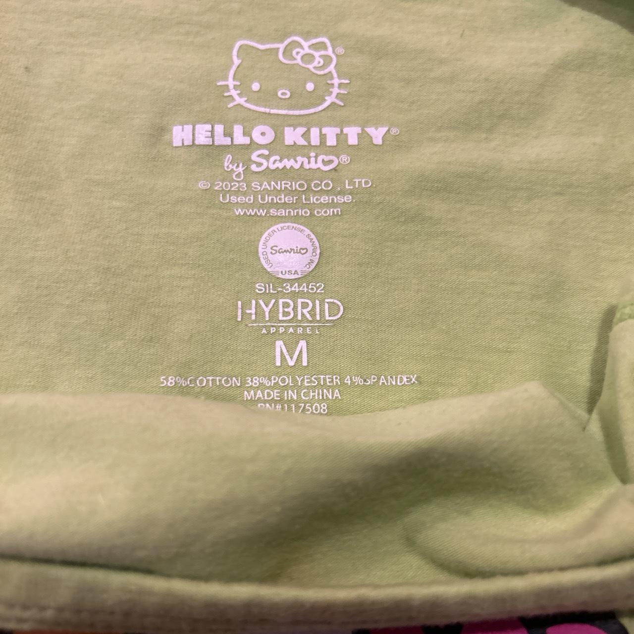 green Hello Kitty shirt size M worn once - Depop