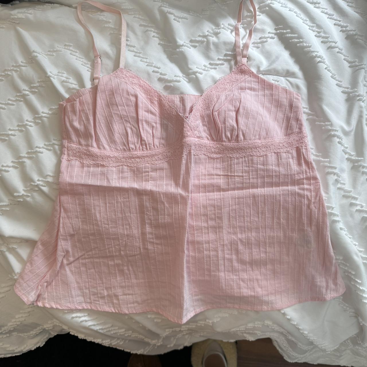 Pink lace Princess Polly lunya cami top like new... - Depop