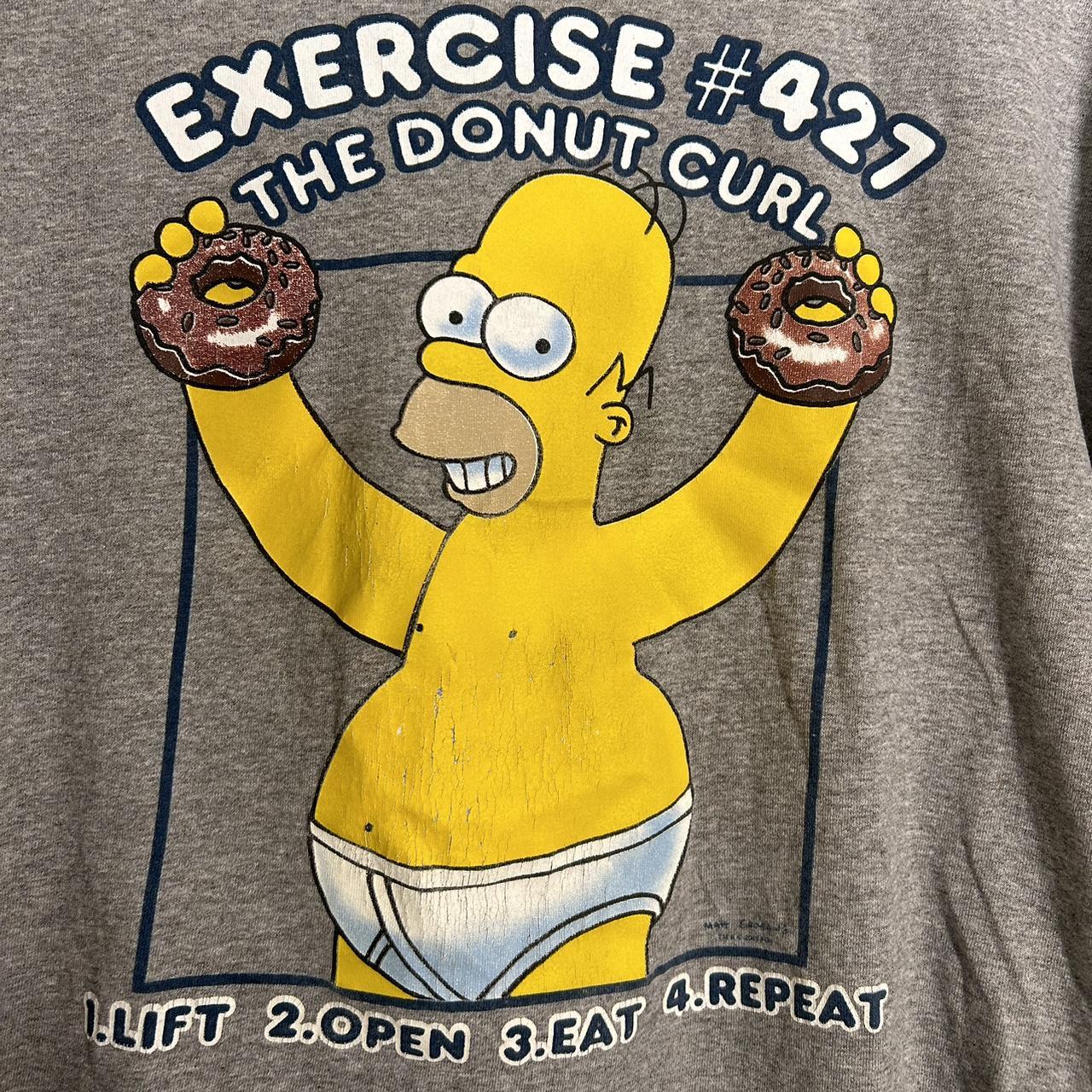 Homer Simpsons Funny 2002 Workout t USA Delta Tag... - Depop