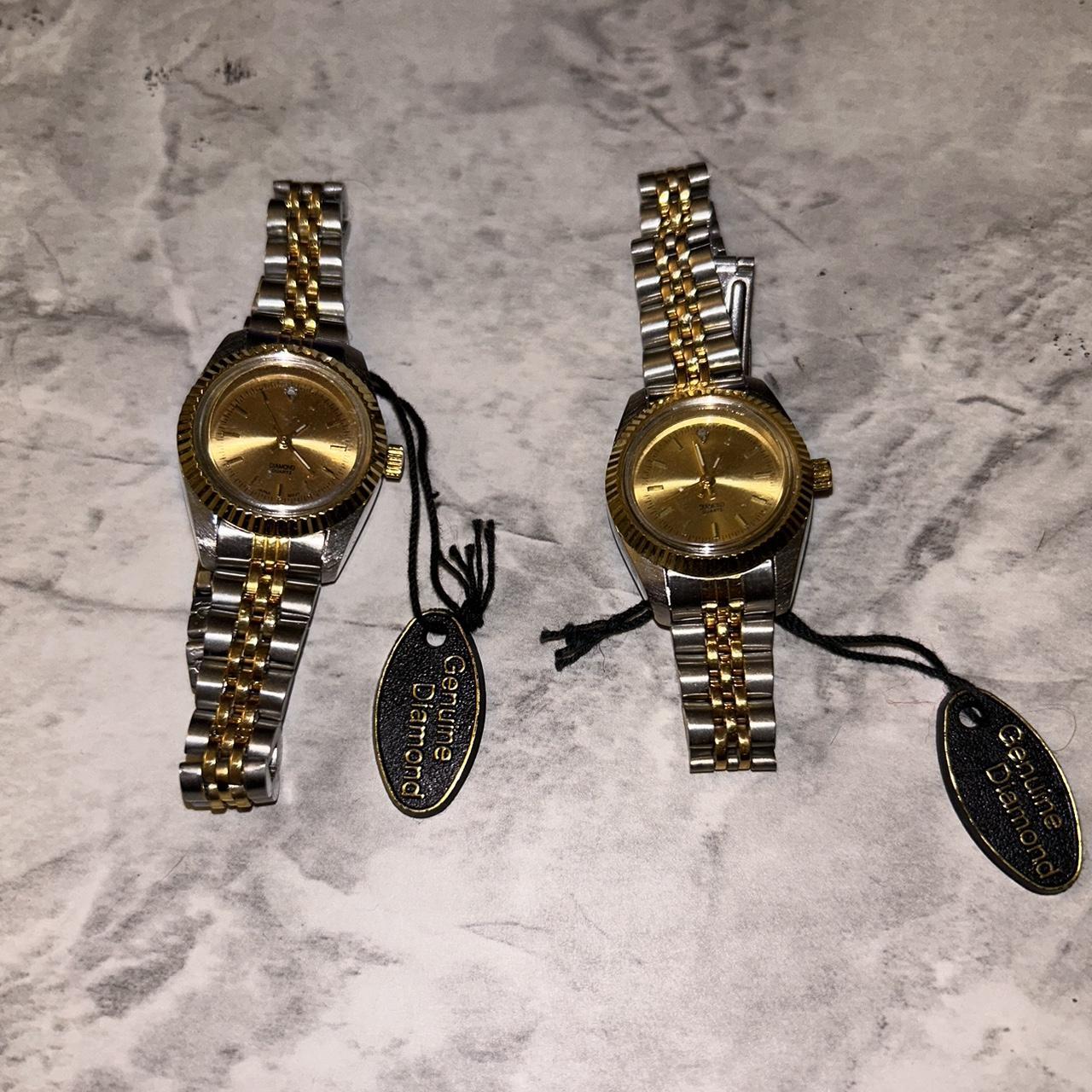 Two Genuine Diamond Watches New With Plastic... - Depop