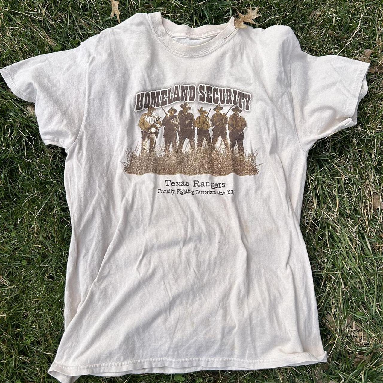 Texas Ranger homeland security vintage cotton tee... | Depop