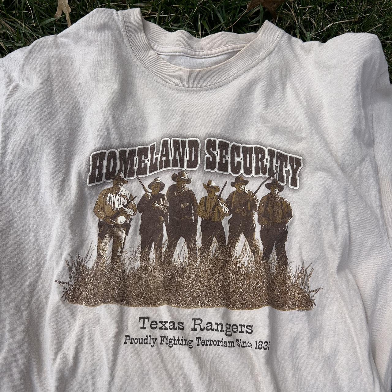Texas Ranger homeland security vintage cotton tee... | Depop