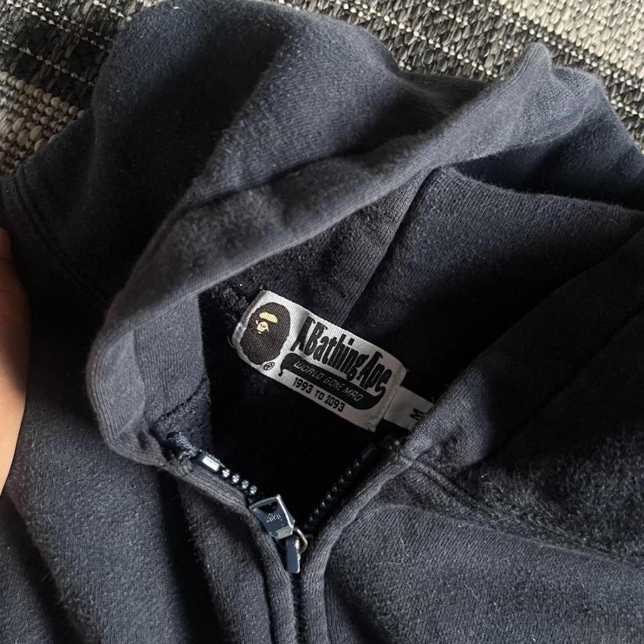 BaPE navy jacket size medium fits small - Depop