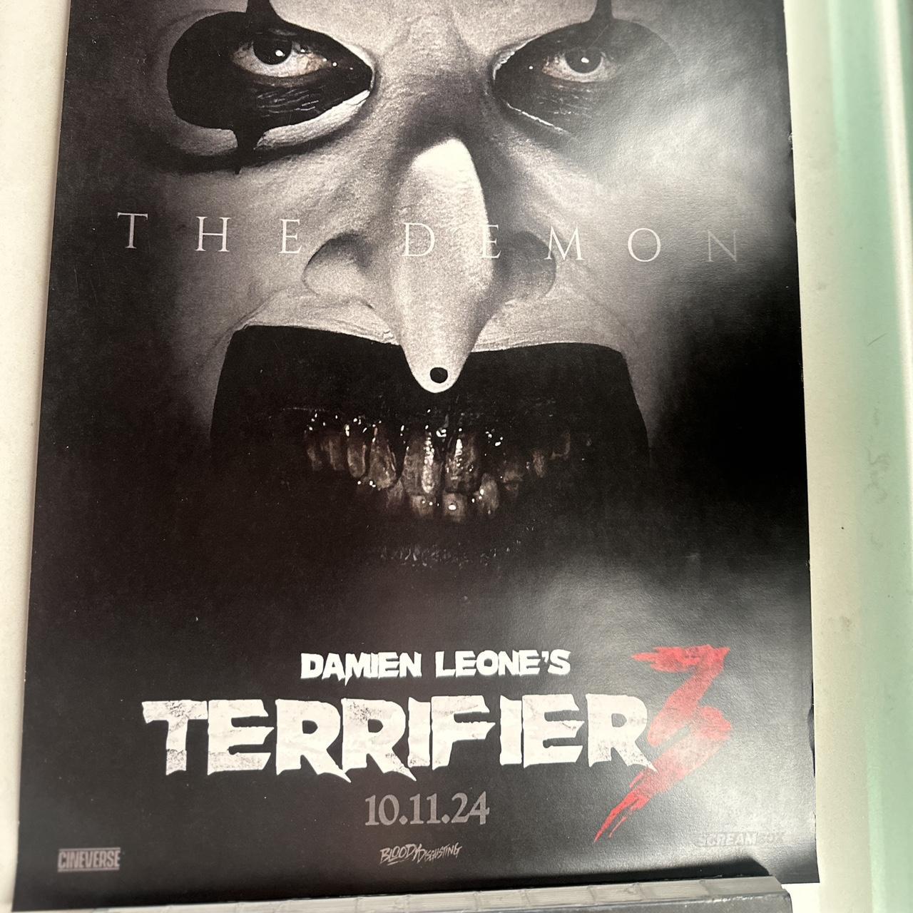 Terrifier 3 Movie Poster 11X17 “The Demon” The... | Depop