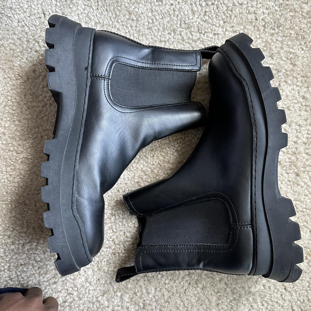 Black Zara boots Size 10 (43) Wore twice Feel free... - Depop