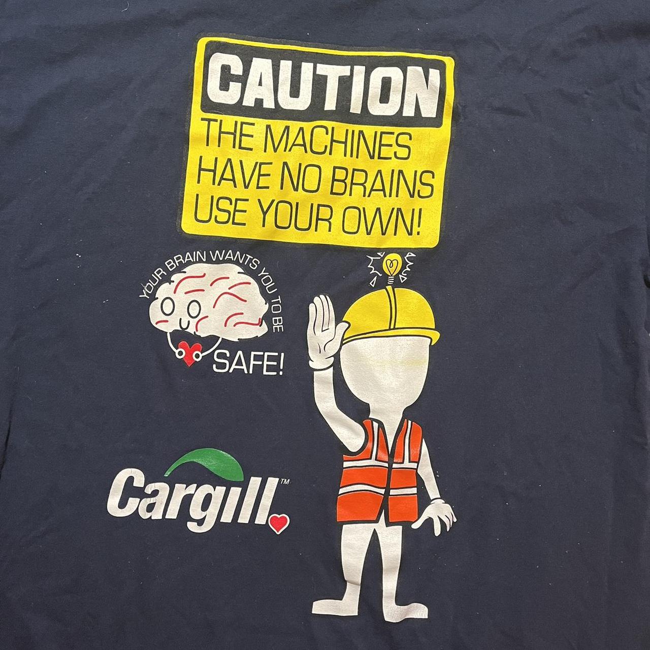 funny safety graphic cargill tshirt size:... - Depop