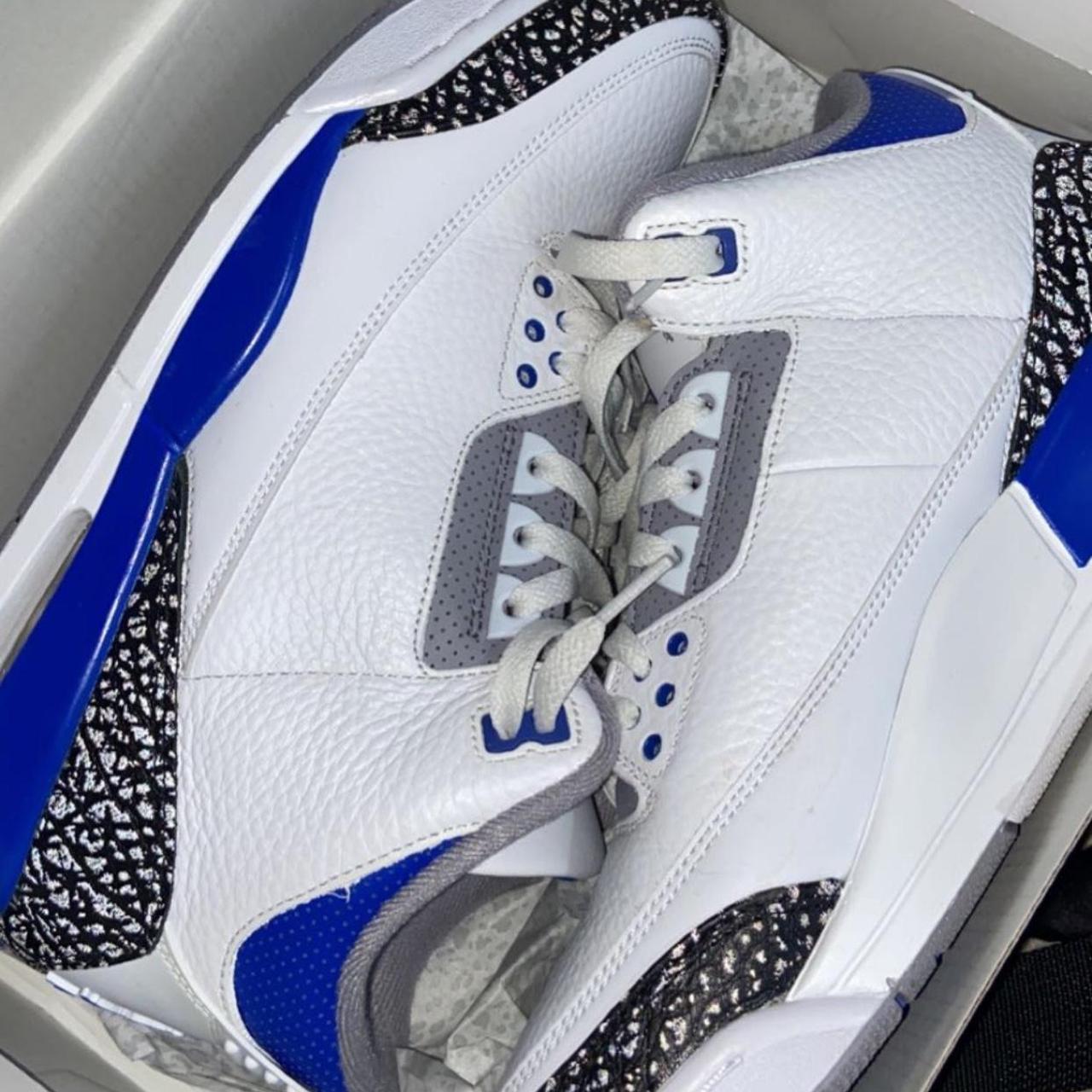 Jordan 3 racer blue size 10 worn few times want gone... - Depop