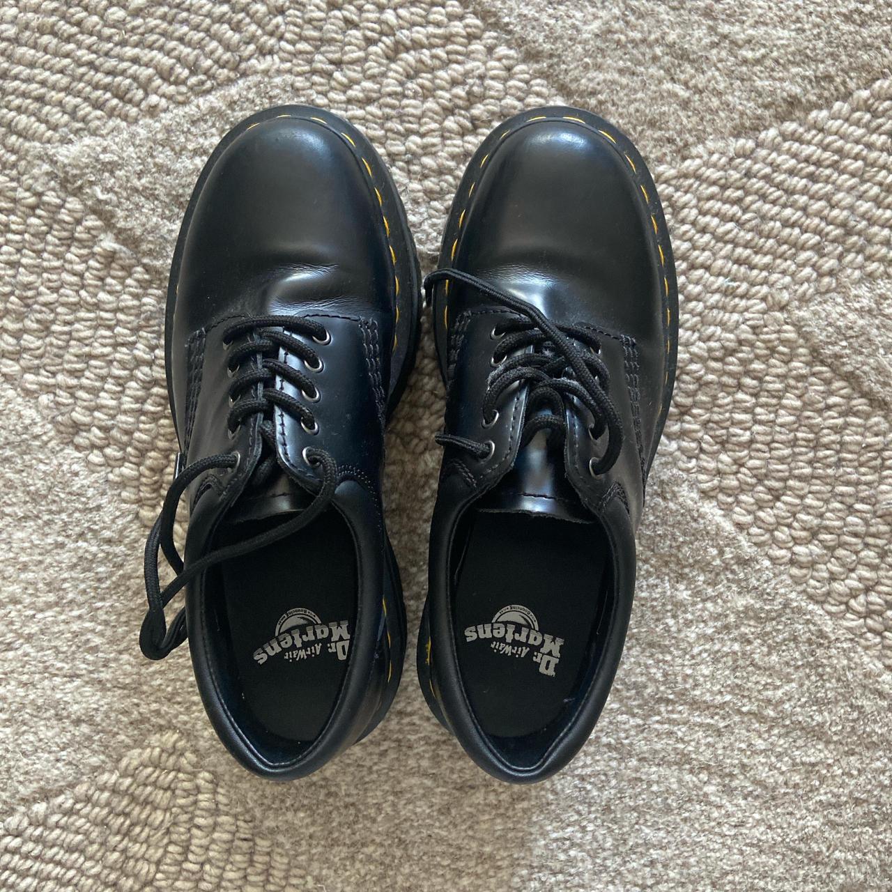 PLATFORM DR MARTENS black classic low cut, loafer,... - Depop