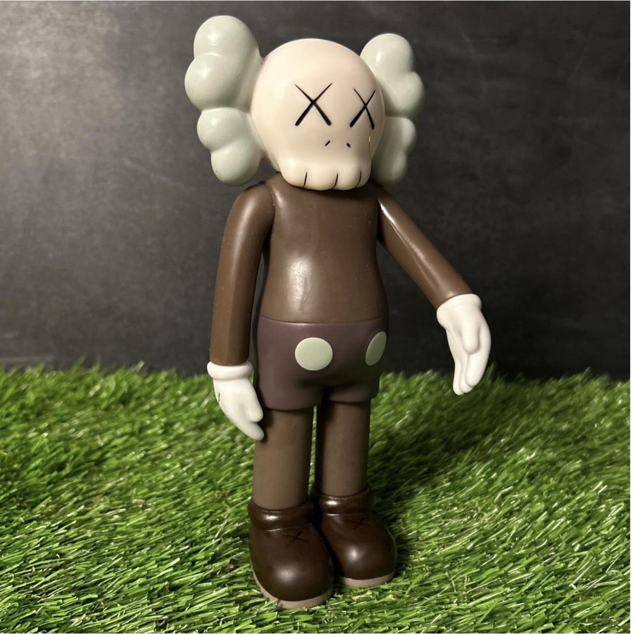 Mens Vintage Y2K Grey Brown KAWS Figure With ! Box... - Depop