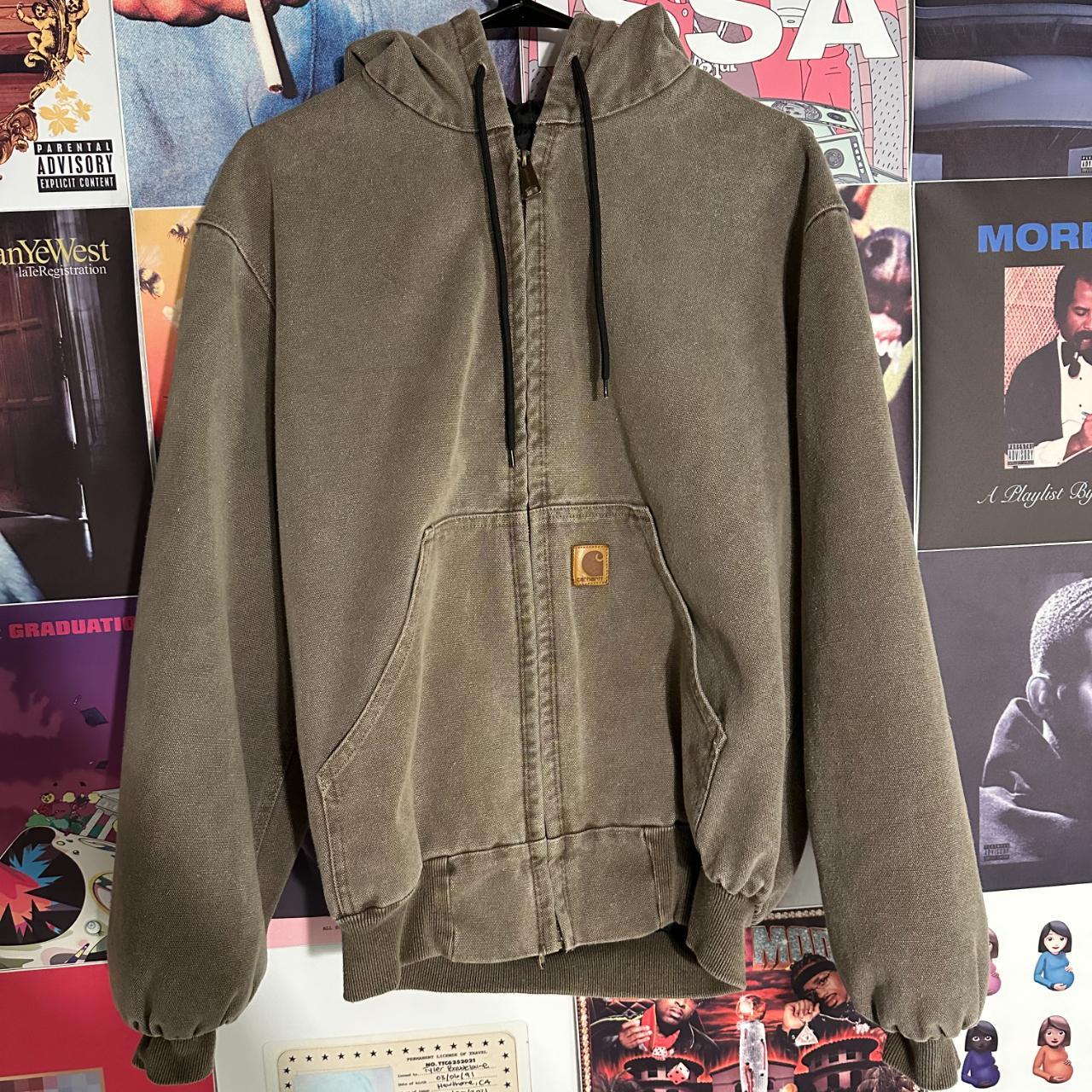 Carhartt Work Hooded Jacket Size S - Depop