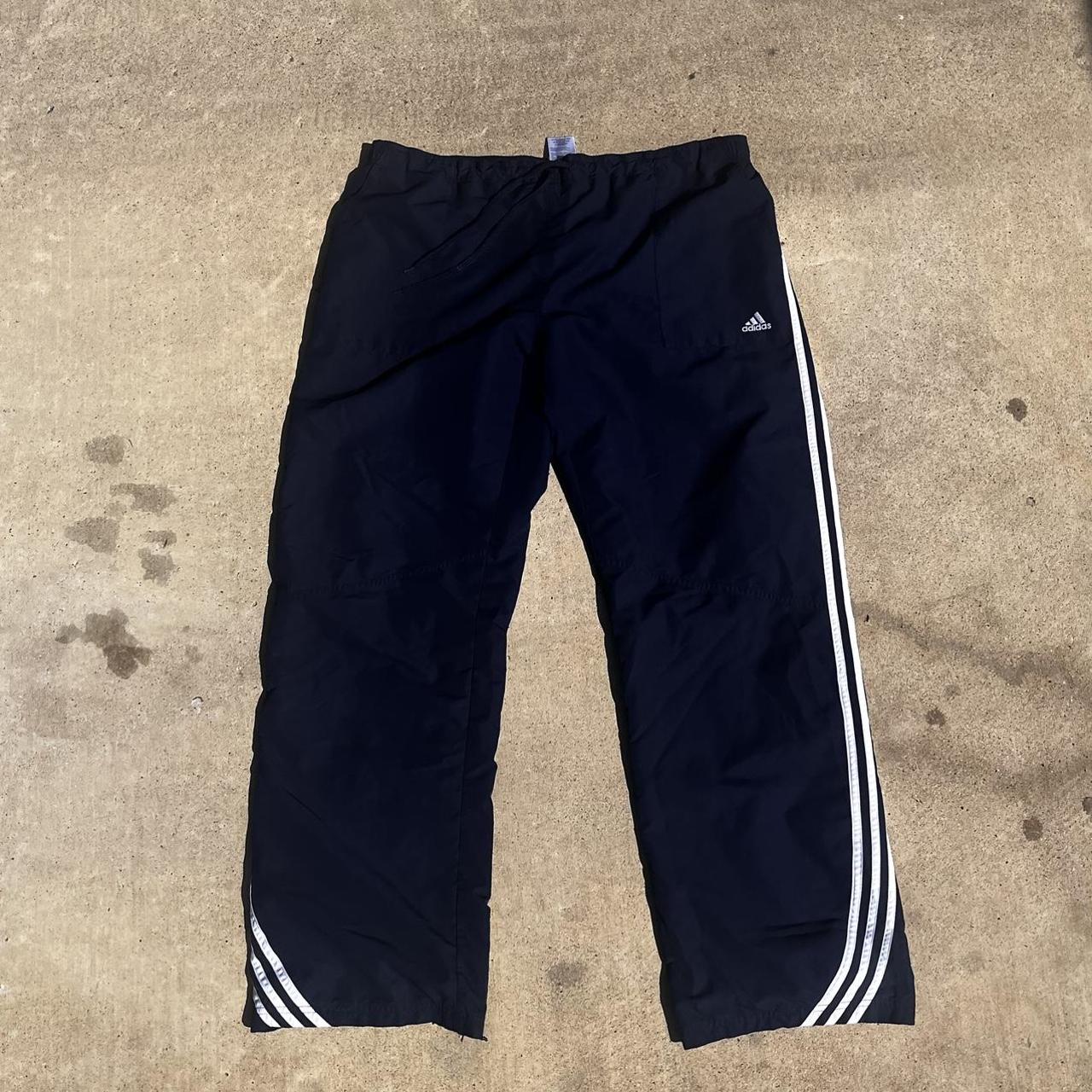 Sick Vintage adidas windbreaker pants 10” leg... - Depop