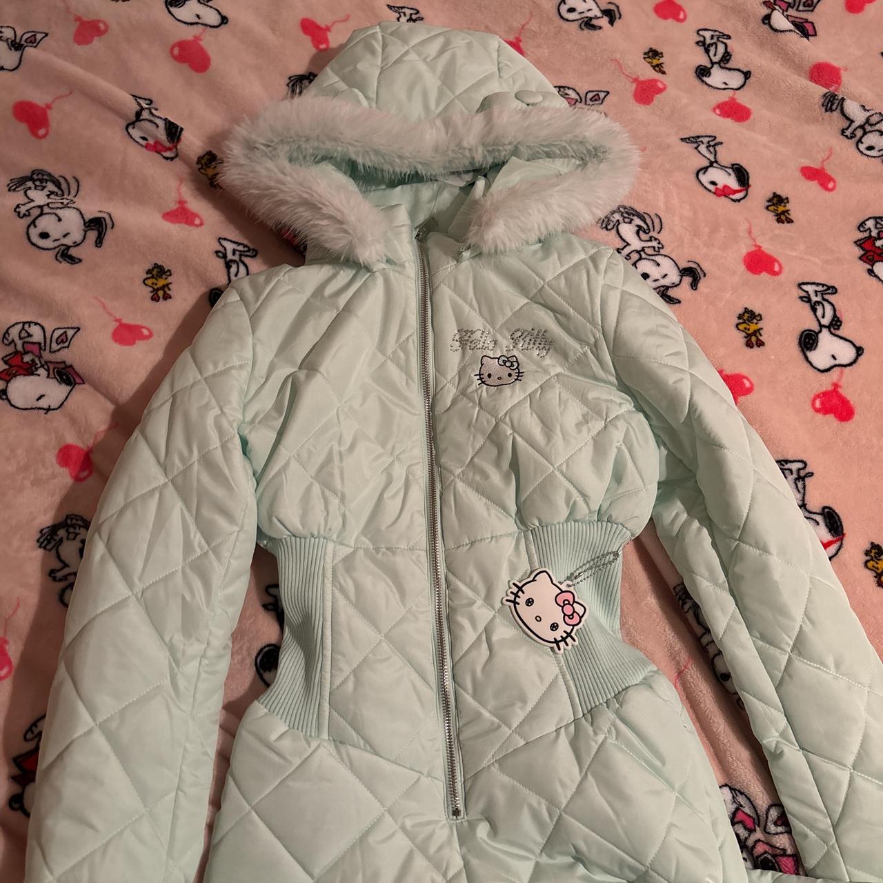 active quilted hello kitty jumpsuit/snowsuit! i... | Depop