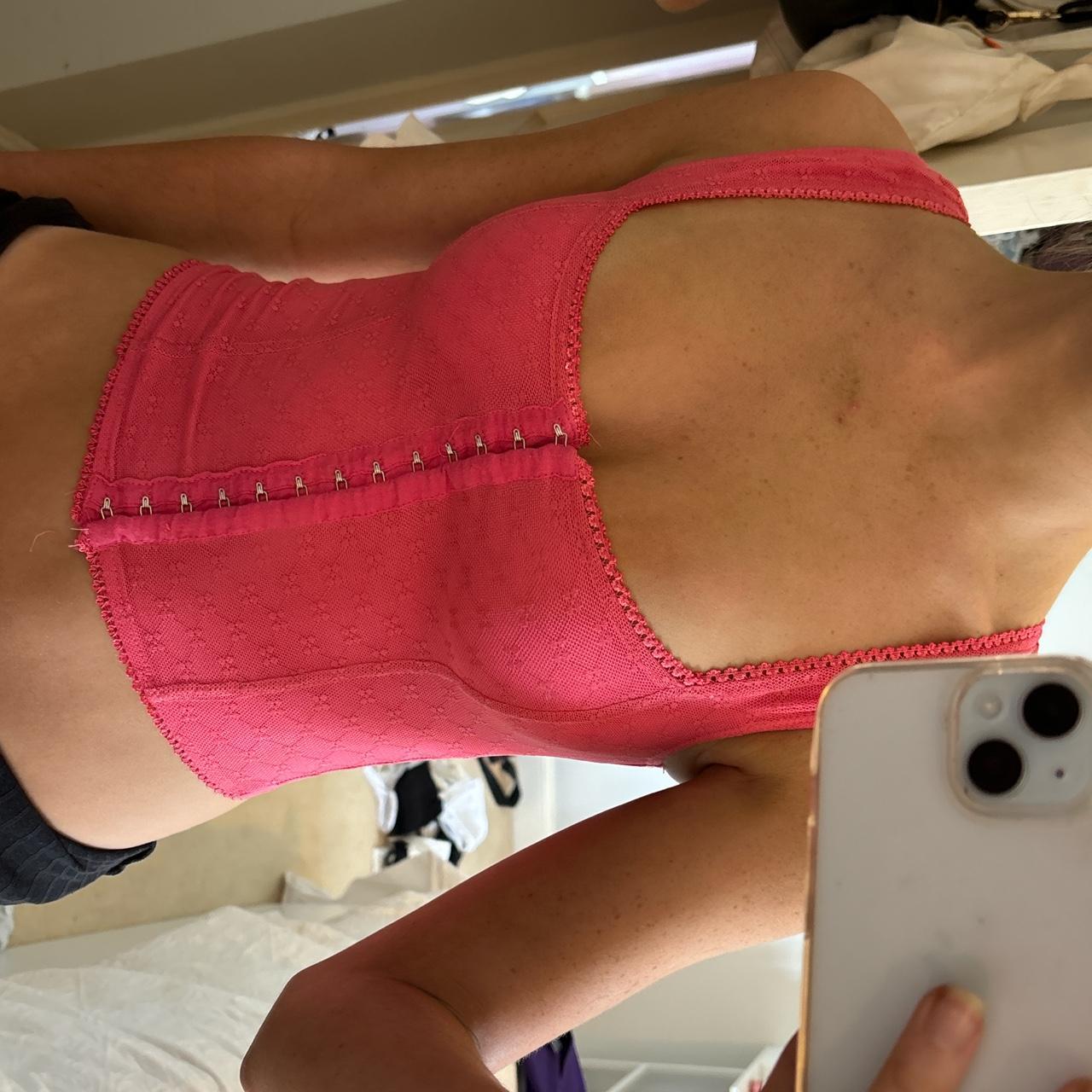 Pink glassons mesh top Great condition Barely worn... - Depop