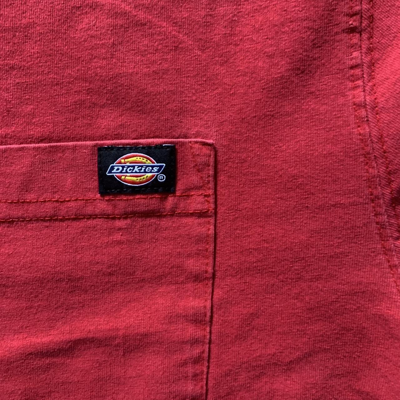 Red Dickies shirt. Tag says size large.... - Depop