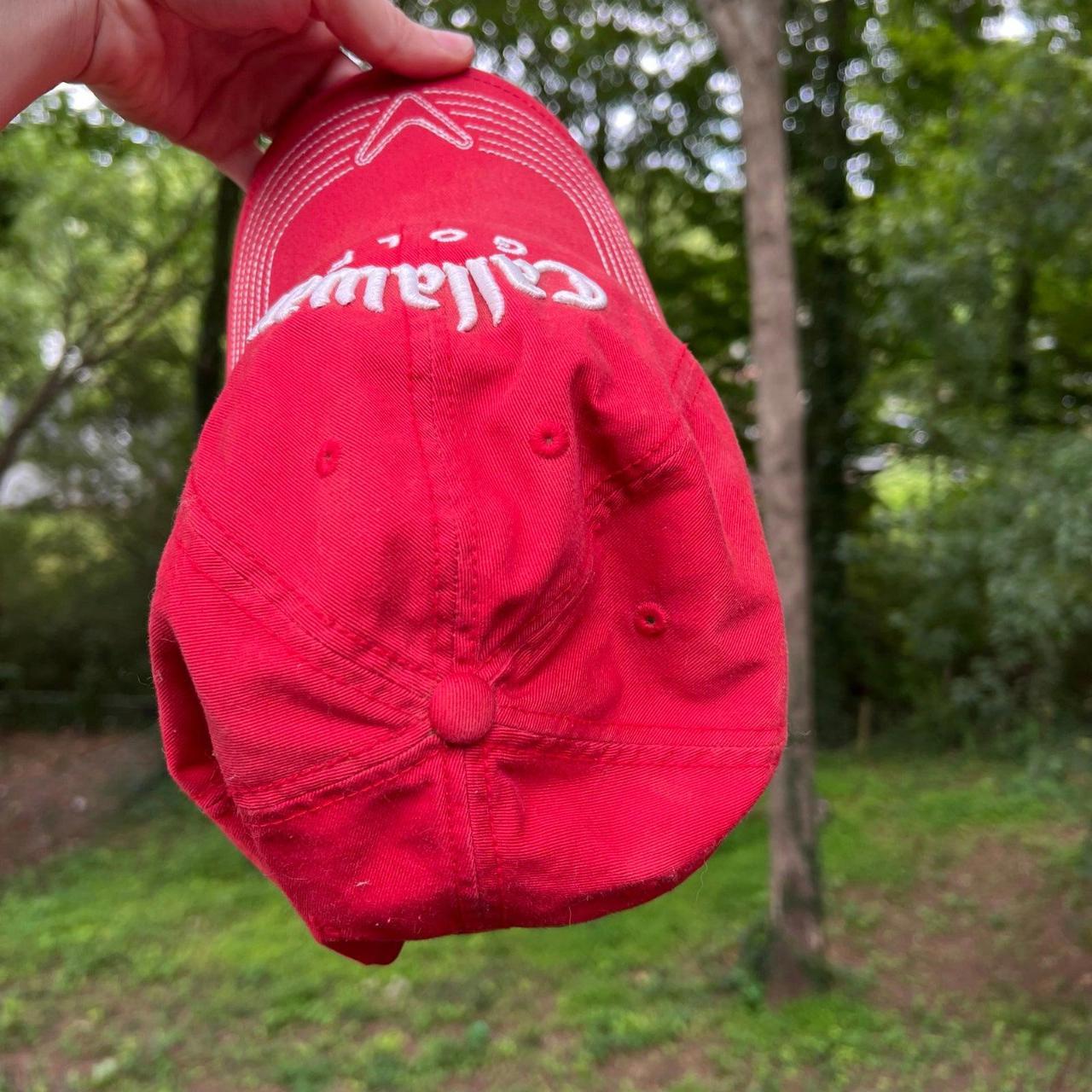 Callaway golf red adjustable cap/hat Needs a bit of... - Depop