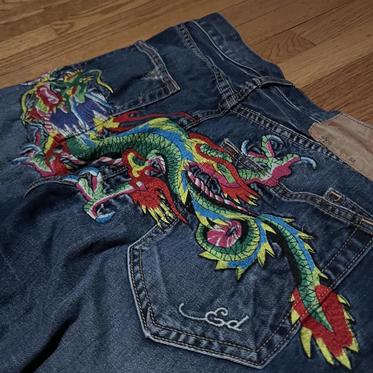 Ed Hardy Rare Dragon Jeans #Rare #EdHardy #Emo... - Depop