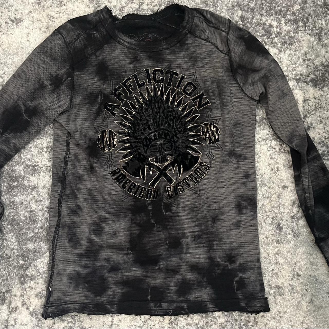 affliction thermal tags: Affliction tapout mma... - Depop