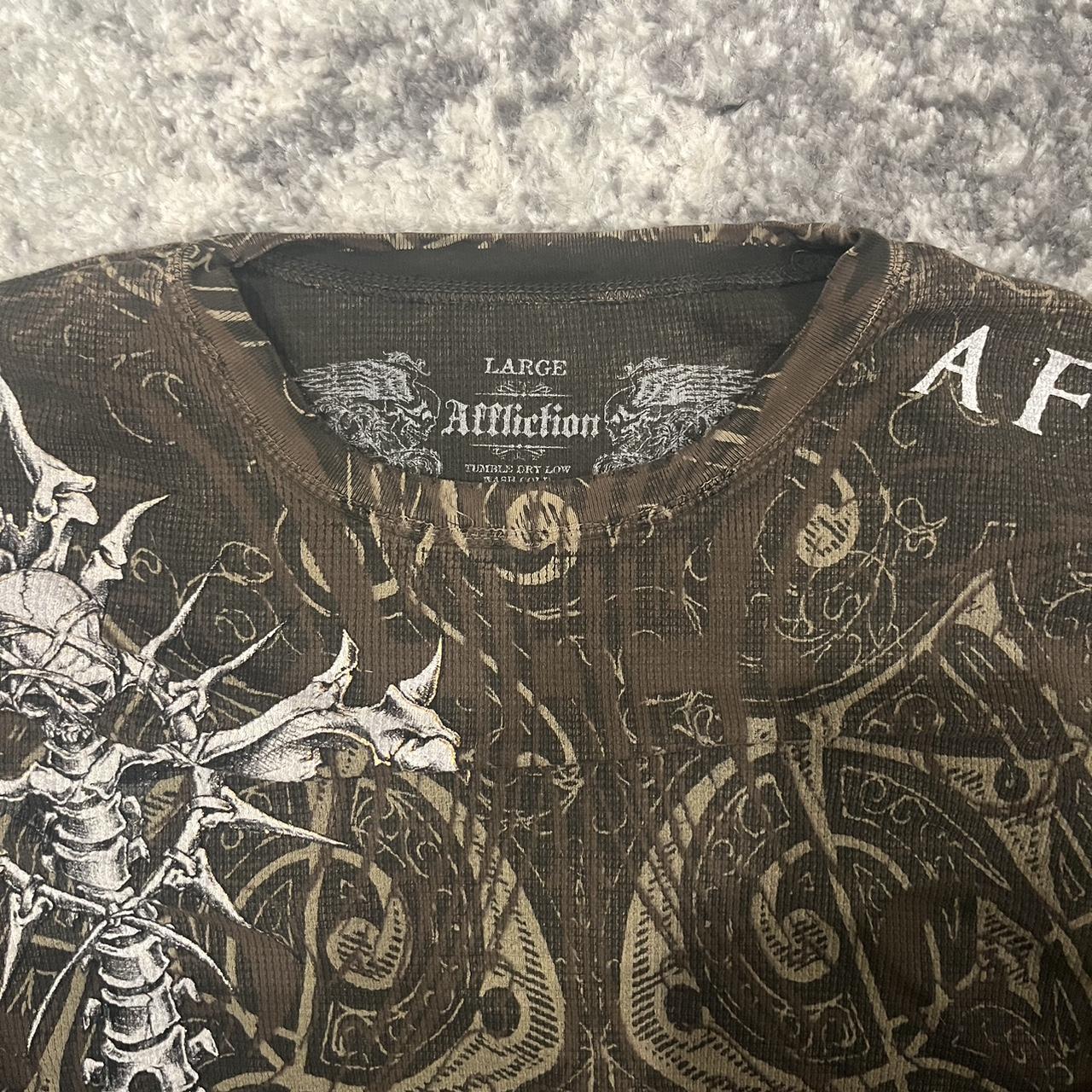 brown affliction long sleeve send offers tags:... - Depop