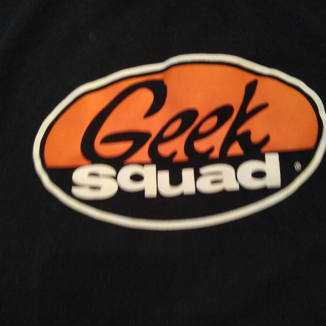 Geek Squad Black Tee Shirt by Fruit of the Loom size... - Depop