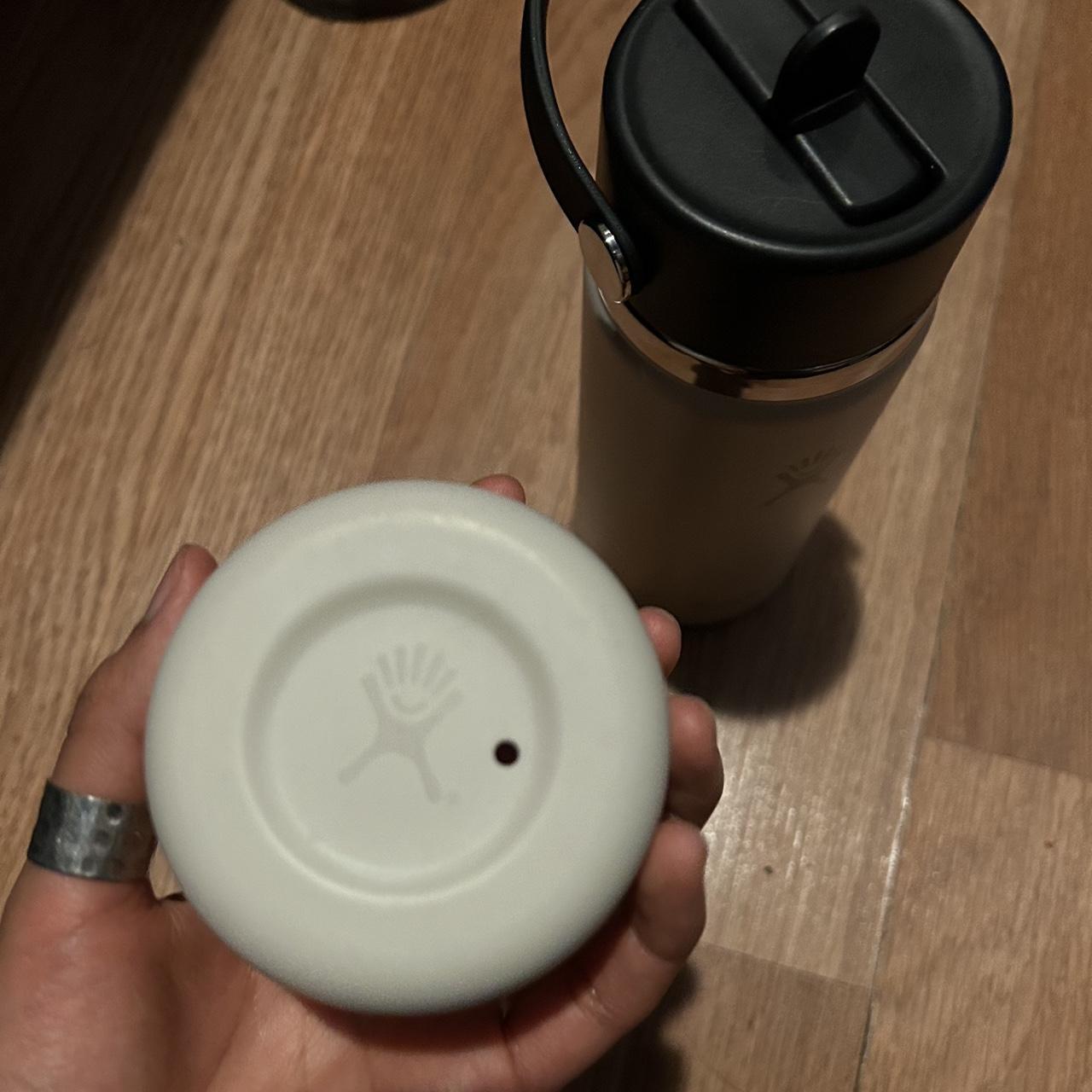 16oz cute hydro flask with silicone protecter, gray... - Depop