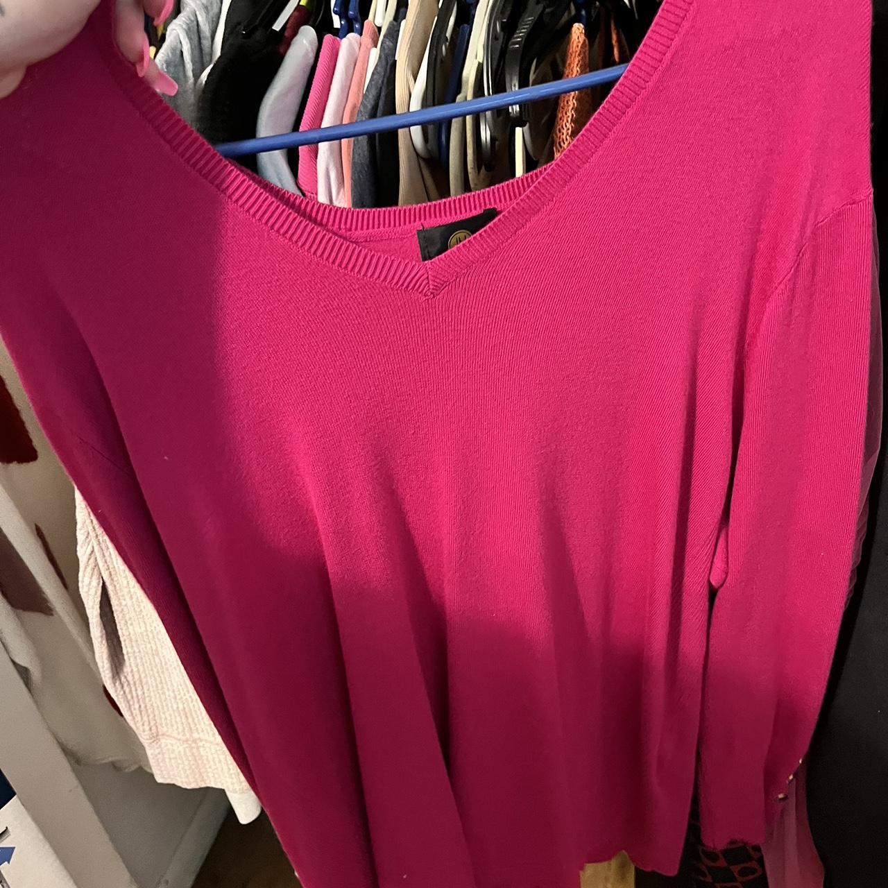 JM Collection Women's Pink Jumper | Depop