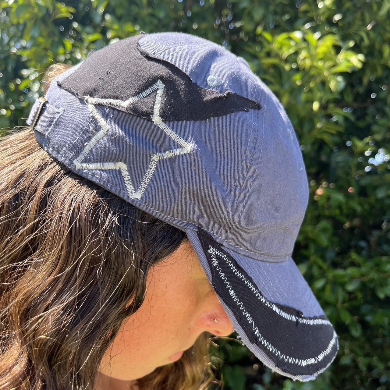 Indigo hat Perfect for festivals Adjustable back... - Depop