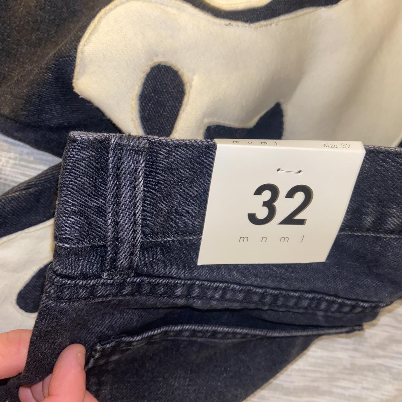 MNML skeleton jeans 32 waist long leg length - Depop