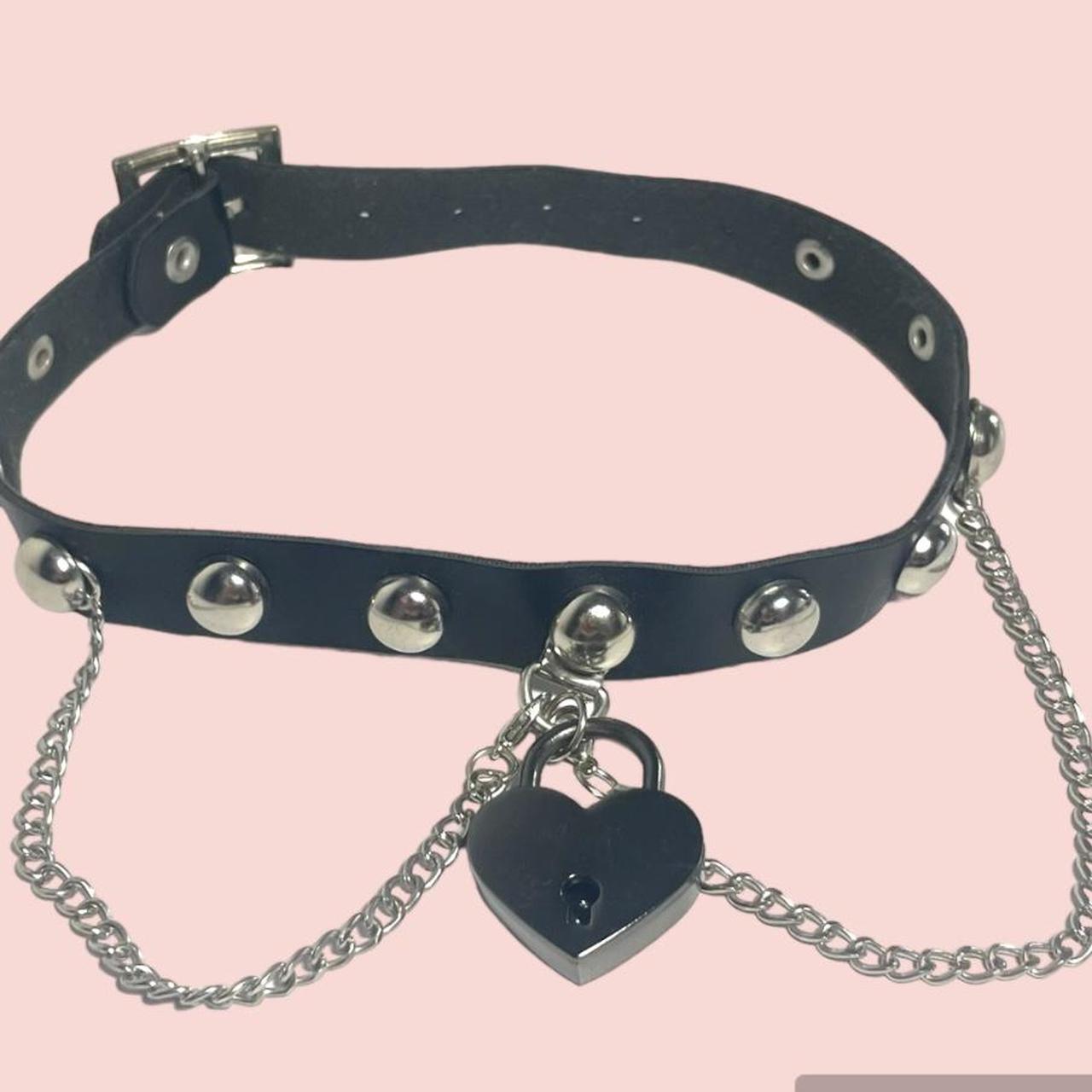 Heart locket choker with chains (ALL SALES... - Depop