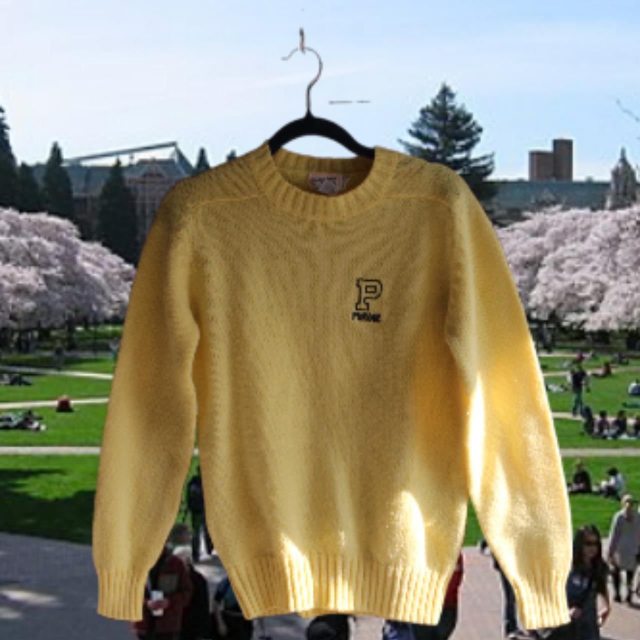 Purdue Yellow 80's Sweater Adding over 100 items... - Depop