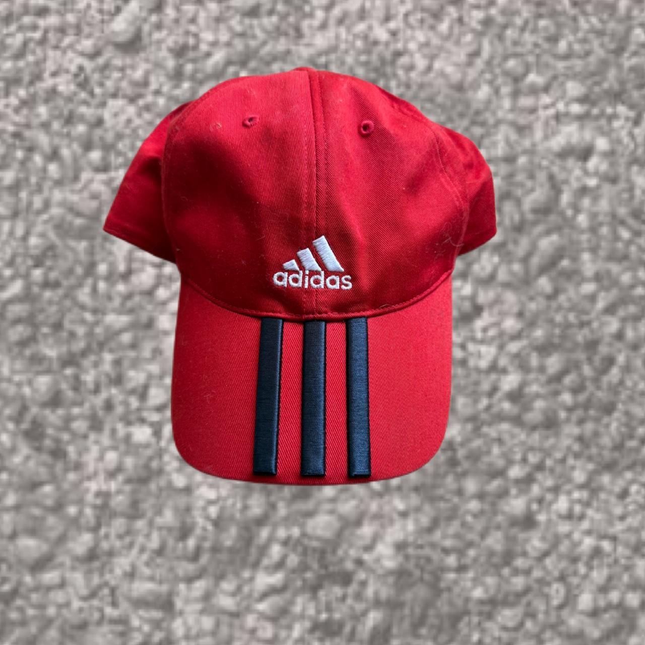Adidas red and blue cap #AdidasHat Indianapolis... | Depop