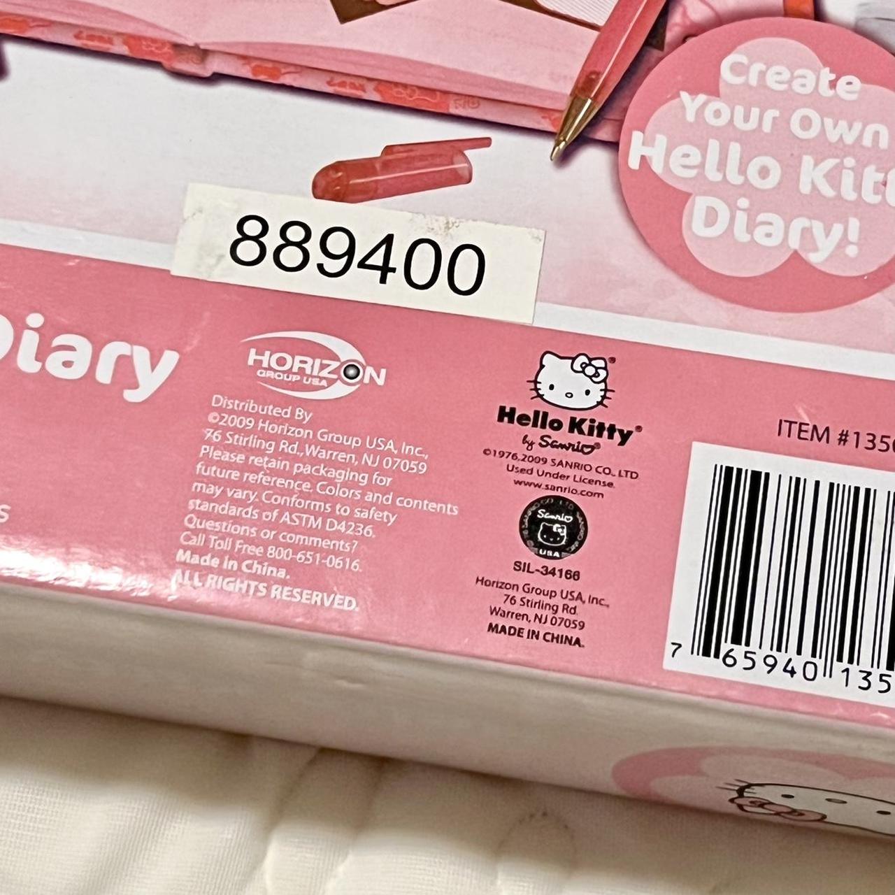 60 page hello kitty lock diary with stickers new in... - Depop