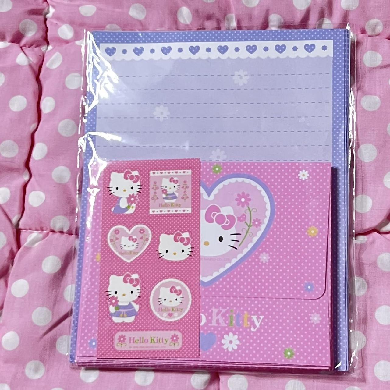 y2k sanrio hello kitty stationary notebook pages and... - Depop