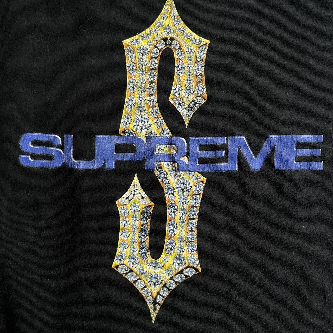 black supreme diamond t shirt from ss18... - Depop