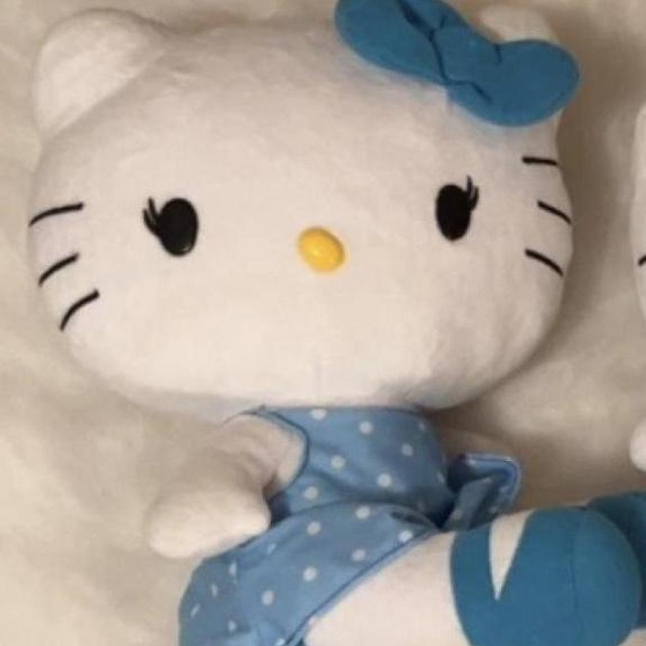 Hello kitty blue and white poka dot plushie from 2011. - Depop