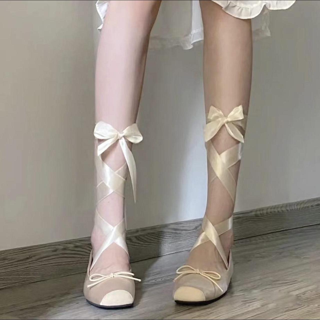 Delicate satin ballet shoes 🌟 Balletcore is so... - Depop