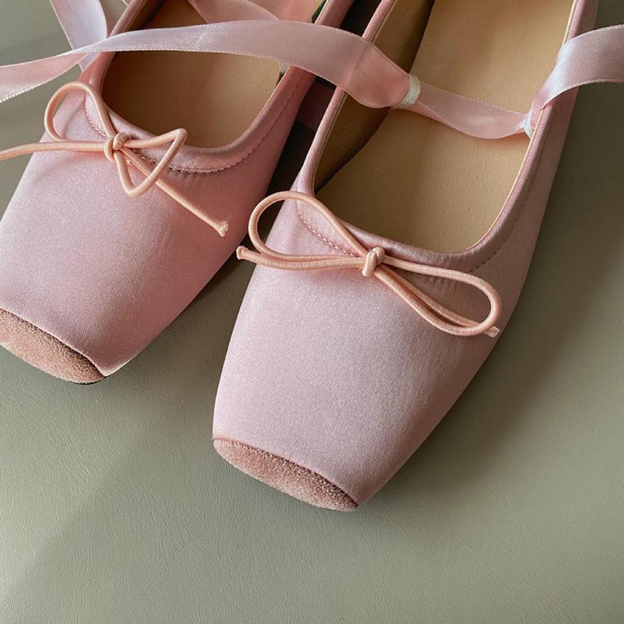 Delicate satin ballet shoes 🌟 Balletcore is so... - Depop