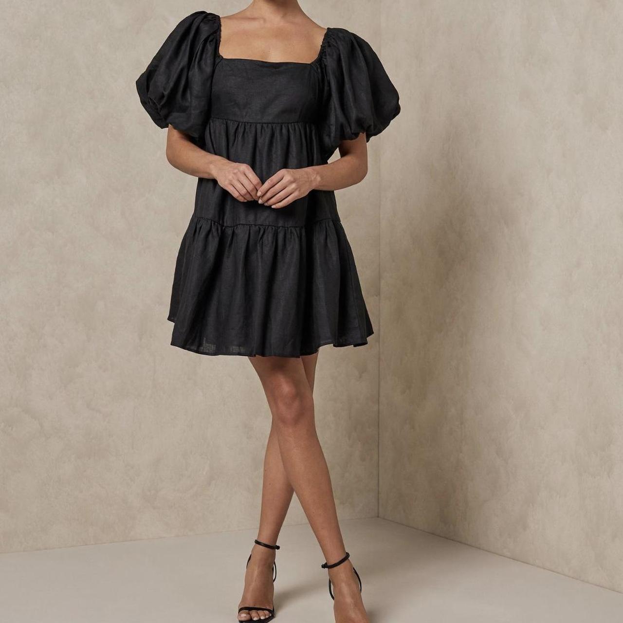 Repop: Aere Puff Sleave Mini Dress Worn a couple... - Depop