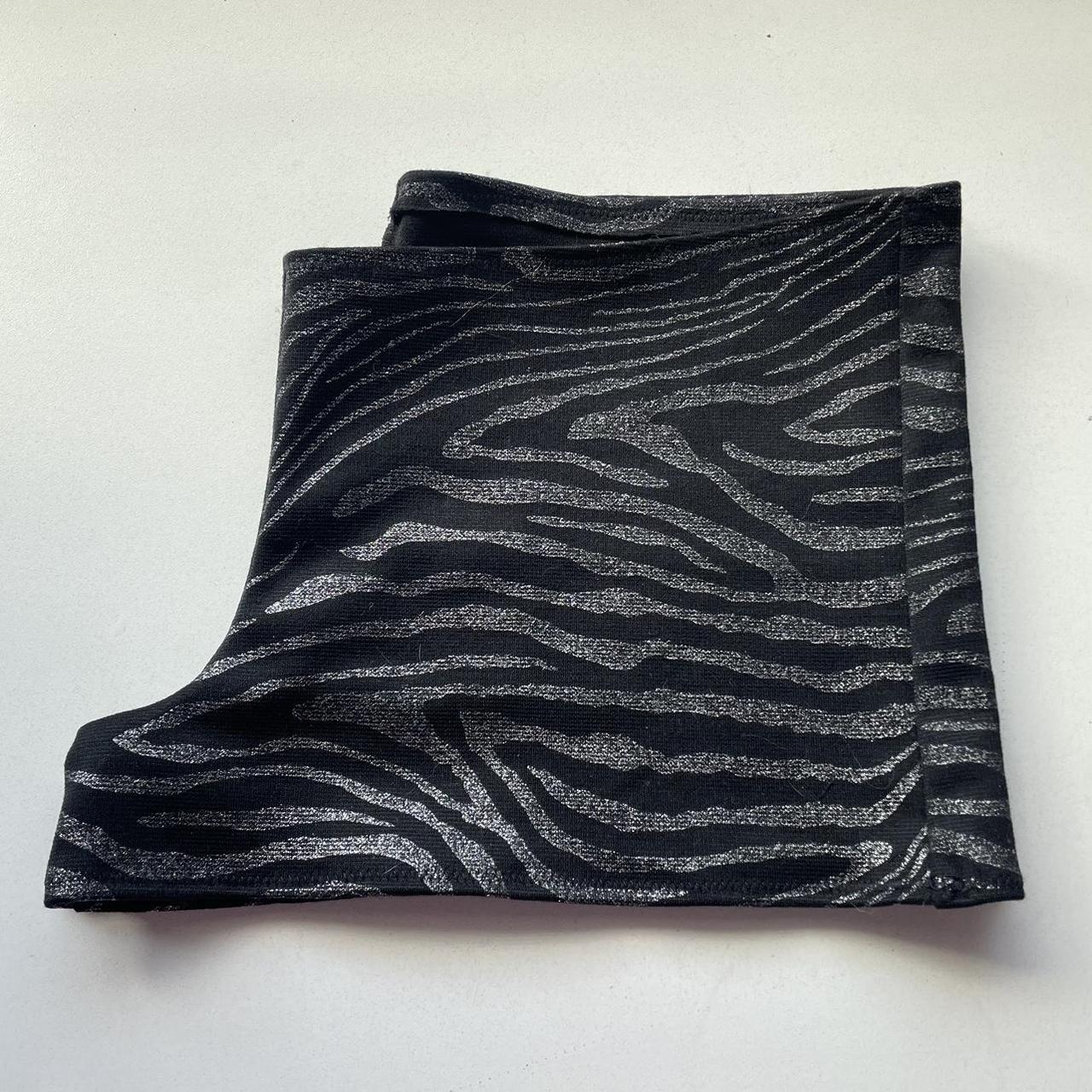 handmade lowrise black silver zebra print baby... | Depop