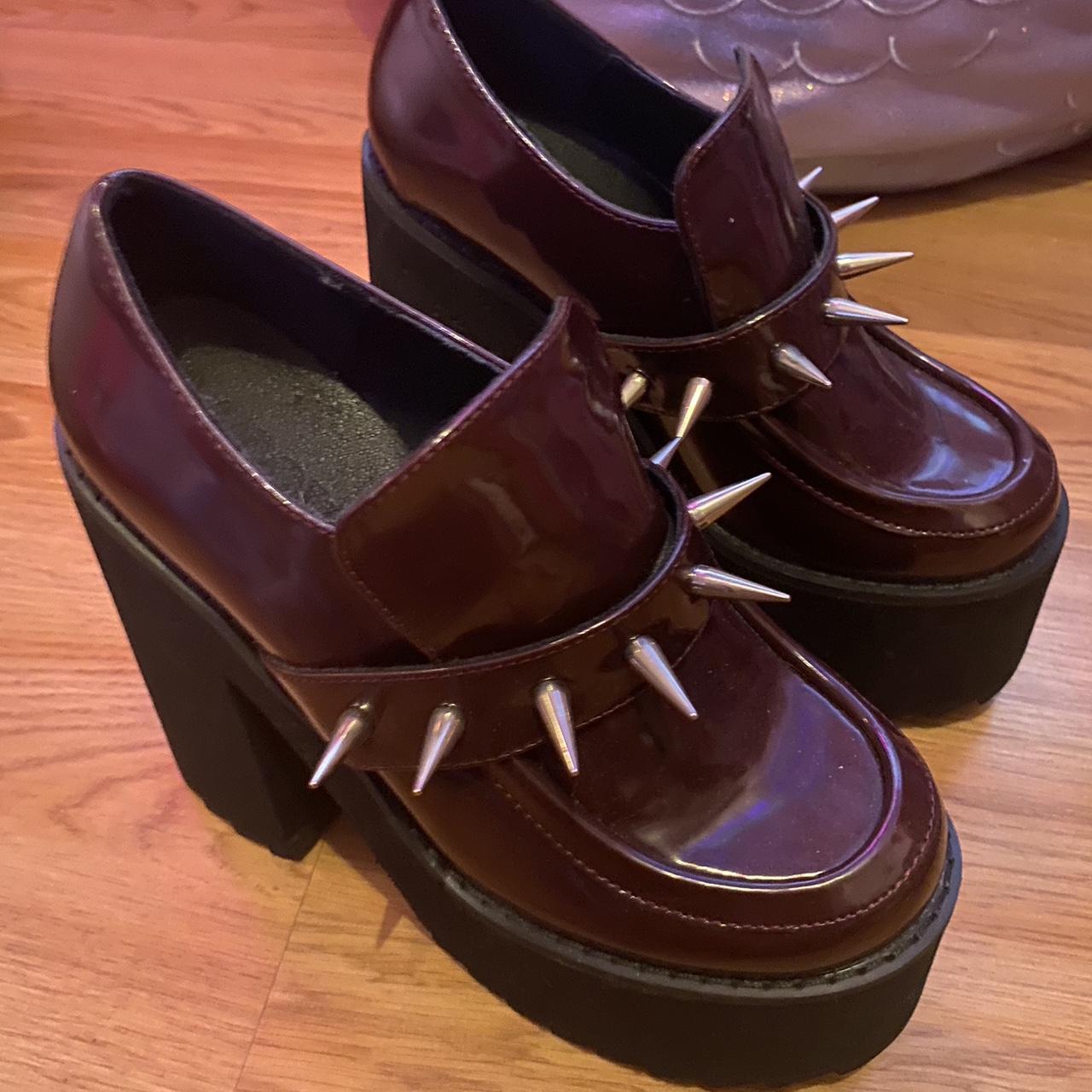 red spiked platforms 🎀 🎀SHIPPING INCLUDED🎀 ive worn... - Depop