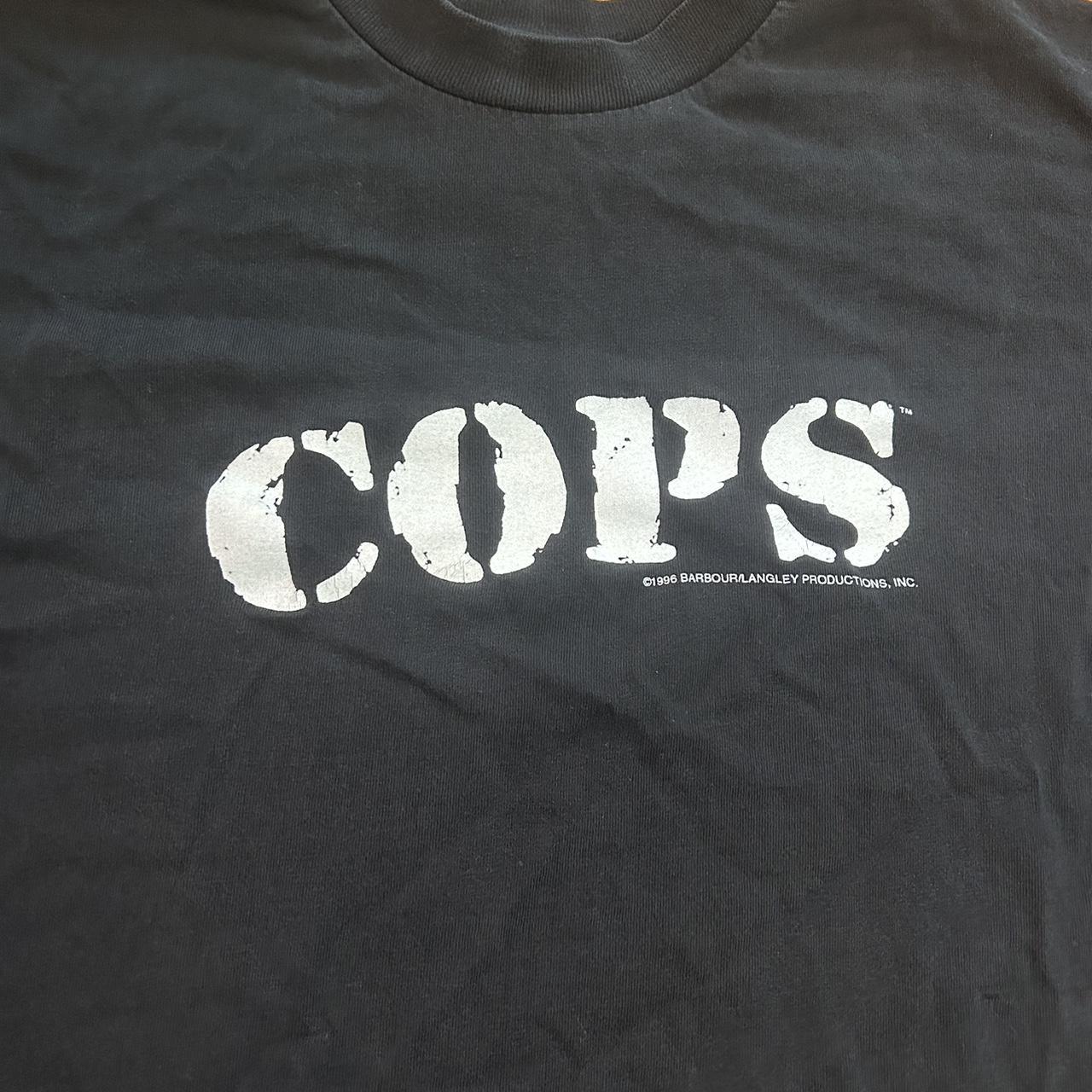 •Vintage 90s COPS tv show promo shirt • XL... - Depop