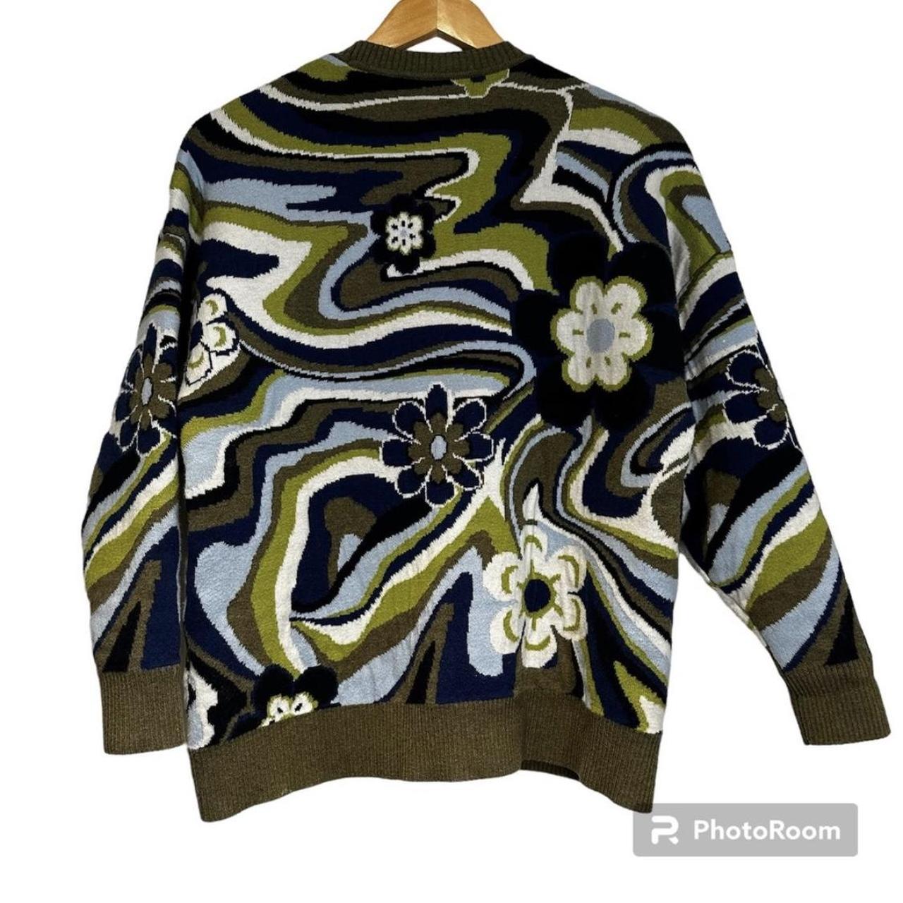 Sunday Best retro floral pattern sweater Super thick... - Depop