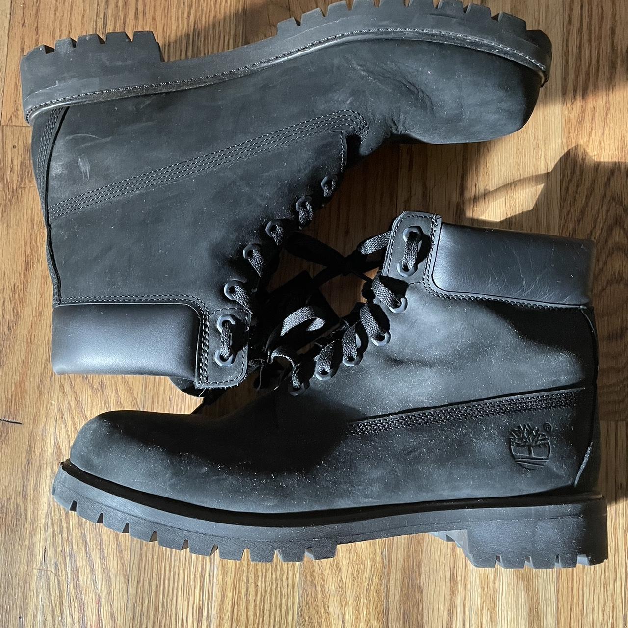 Black Timberland Boots - Depop