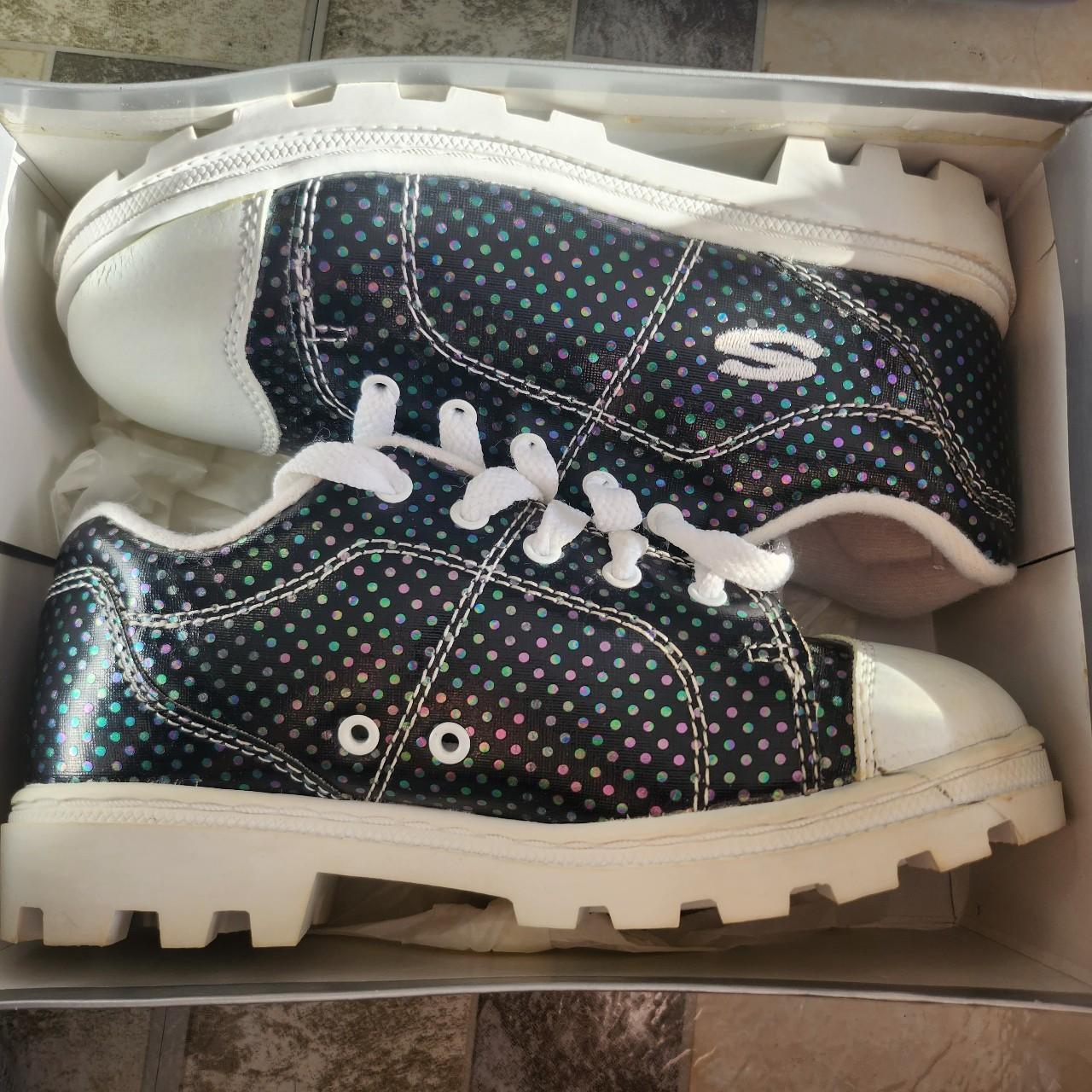 NOS 90s kids platform sneakers skechers "rain drop"... - Depop