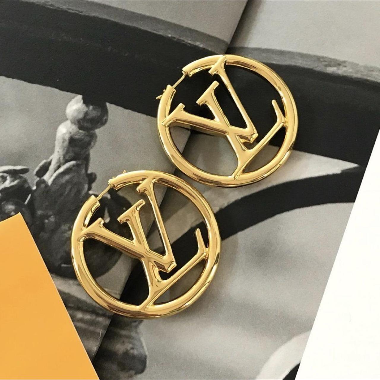 Louis Vuitton ‘Louise Hoop GM Earrings” Color - gold... - Depop Louis Vuitton ‘Louise Hoop GM Earrings” Color - gold... - Depop
