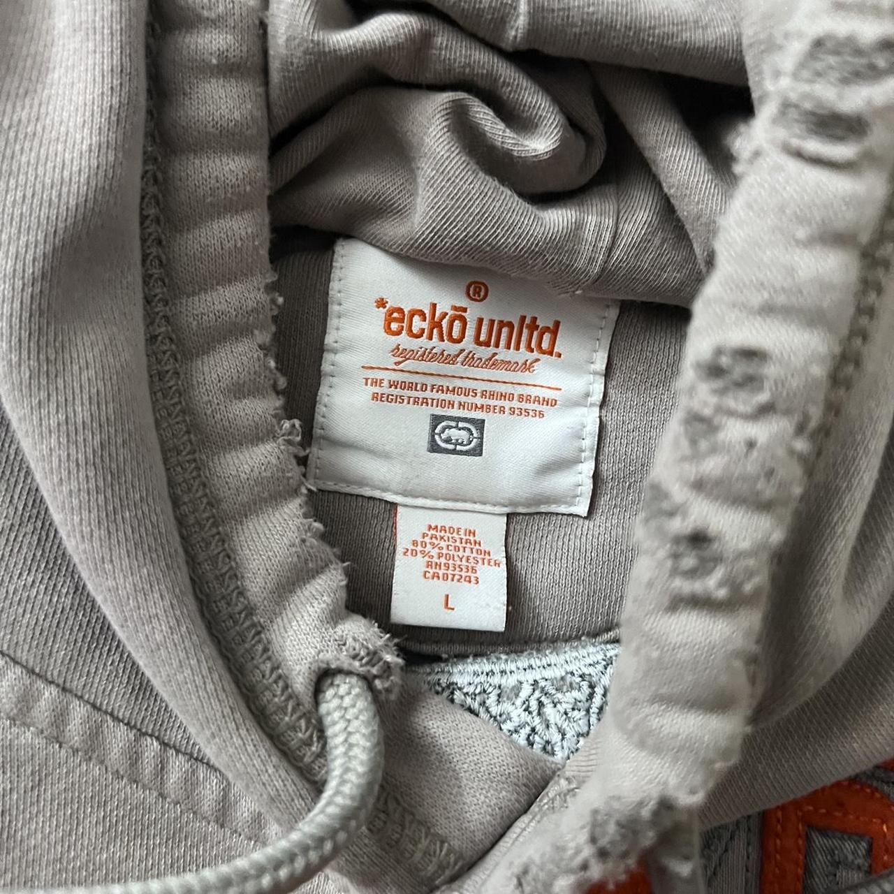 Crazy distressed 2000s Ecko hoodie, size large. This... - Depop